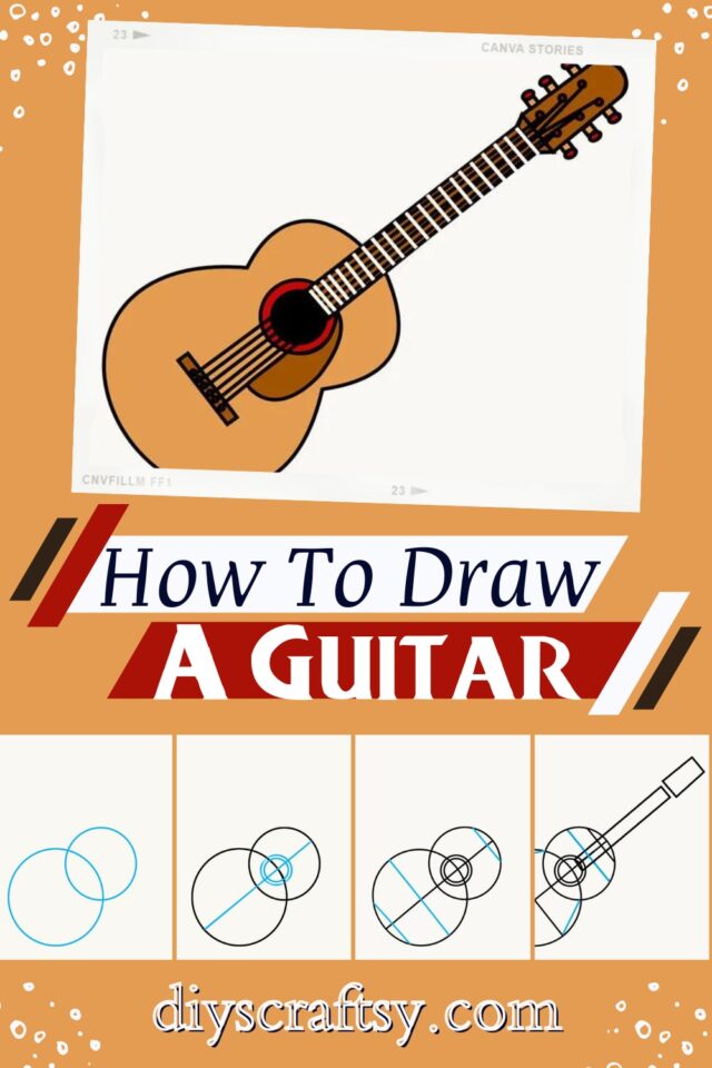 17 Guitar Drawing Ideas - How To Draw Guitar - DIYsCraftsy