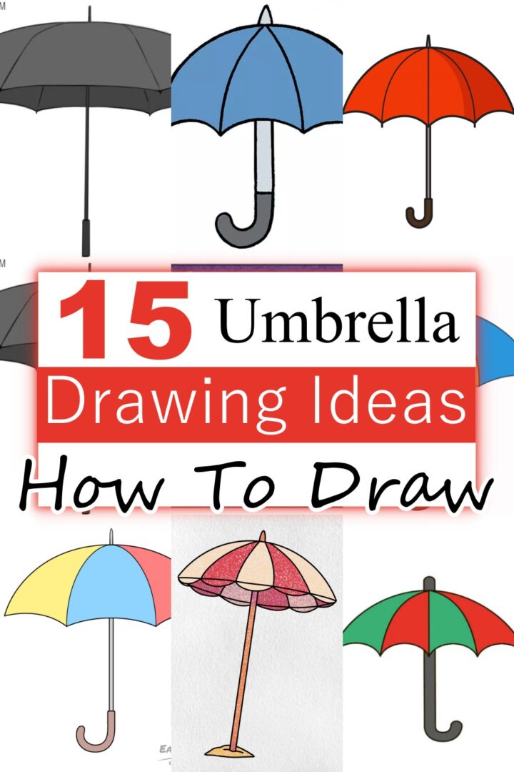 15 Umbrella Drawing Ideas - How To Draw Umbrella - DIYsCraftsy