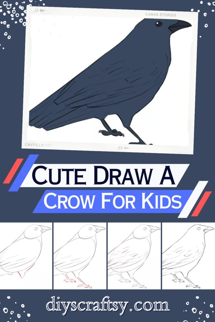 17 Crow Drawing Ideas - How To Draw Crow - DIYsCraftsy