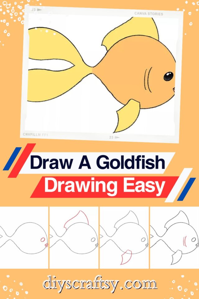15 Goldfish Drawing Ideas - How To Draw Goldfish - DIYsCraftsy