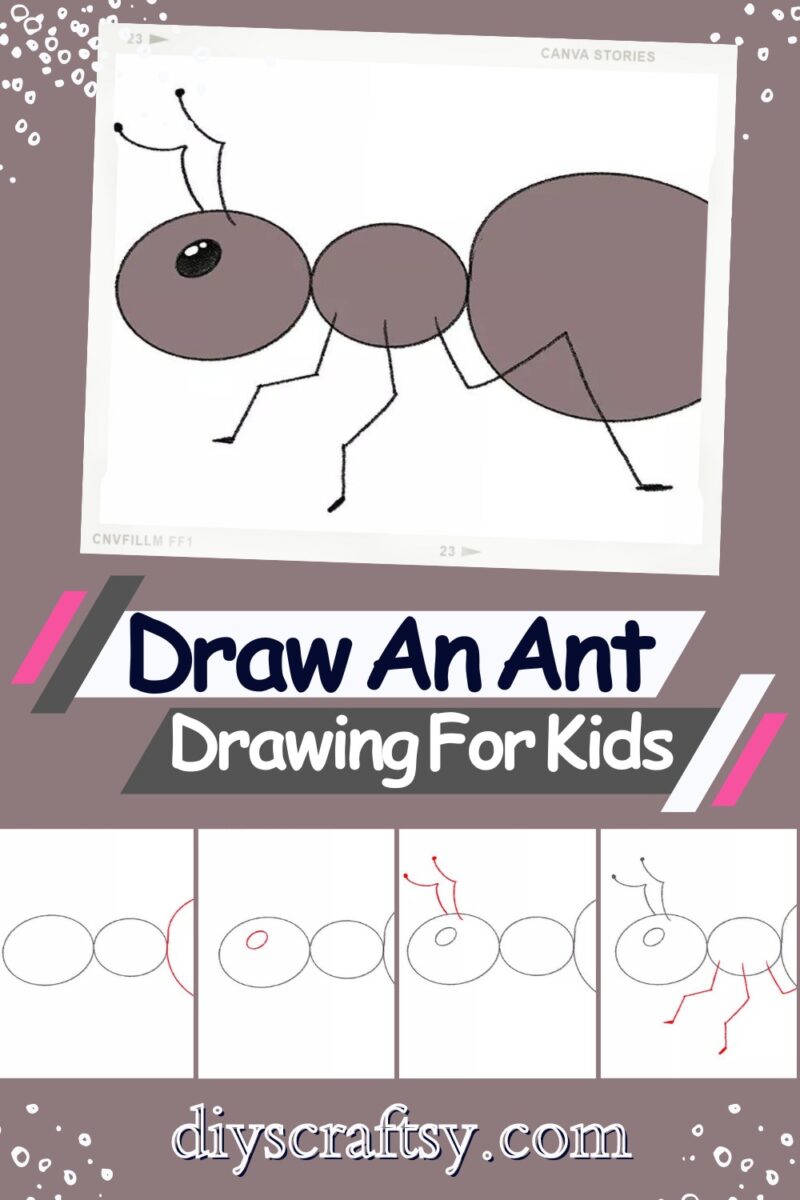 18 Ant Drawing Ideas For Kids - DIYsCraftsy