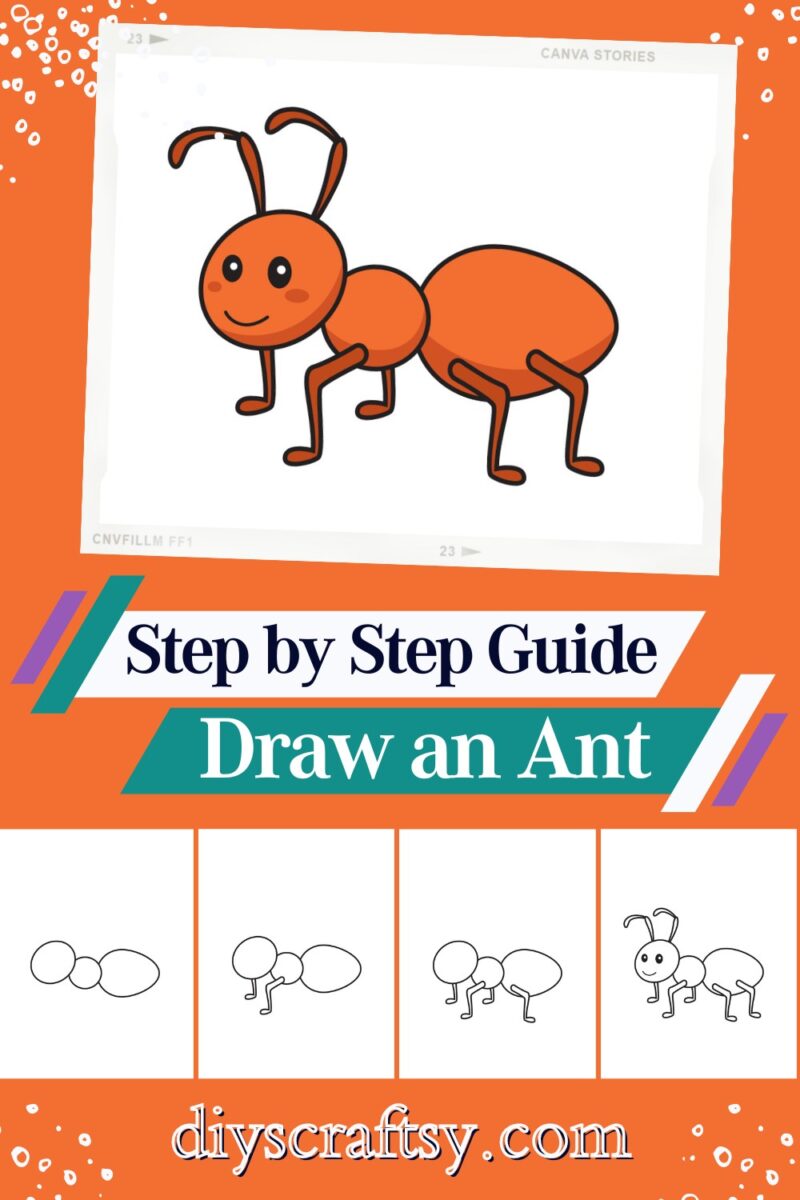 18 Ant Drawing Ideas For Kids - DIYsCraftsy