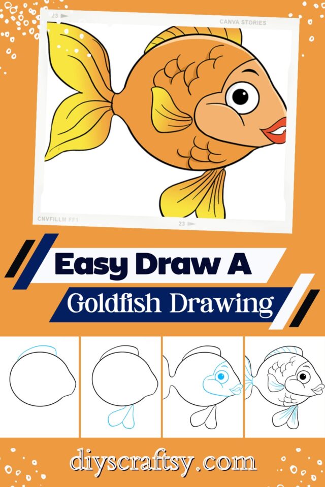 15 Goldfish Drawing Ideas - How To Draw Goldfish - DIYsCraftsy