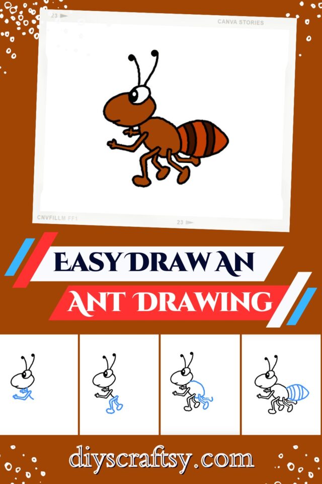 18 Ant Drawing Ideas For Kids - DIYsCraftsy