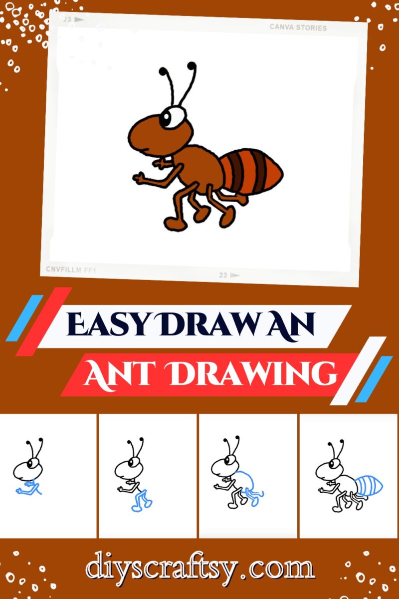 18 Ant Drawing Ideas For Kids - DIYsCraftsy