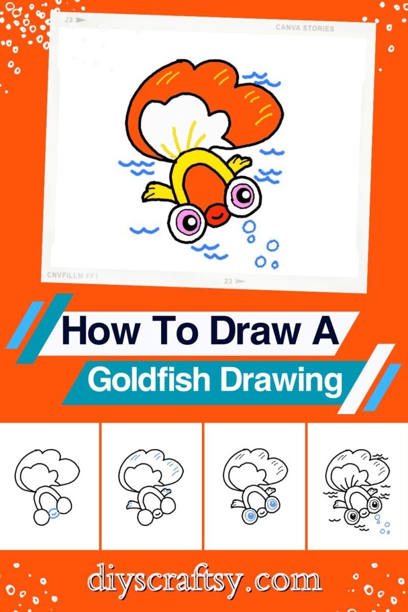 15 Goldfish Drawing Ideas - How To Draw Goldfish - DIYsCraftsy
