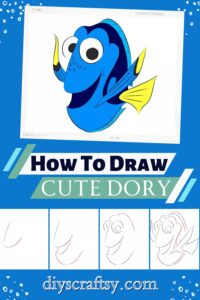 13 Dory Drawing Ideas For Animated Fans - DIYsCraftsy