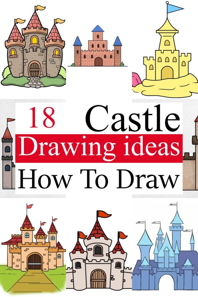 18 Castle Drawing Ideas - How To Draw Castle - DIYsCraftsy