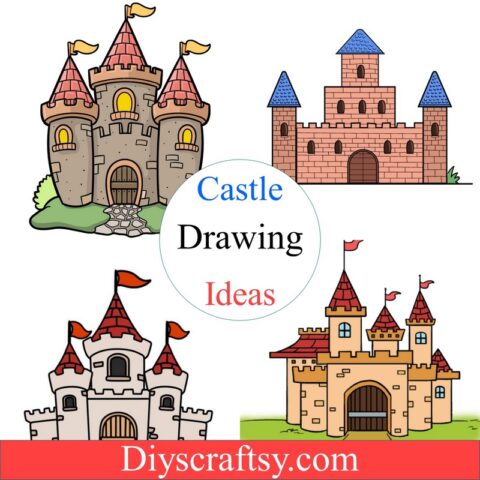 18 Castle Drawing Ideas - How To Draw Castle - DIYsCraftsy
