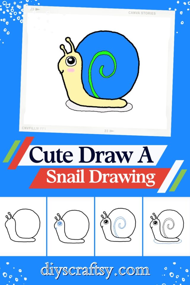 15 Snail Drawing Ideas - How To Draw Snail - DIYsCraftsy