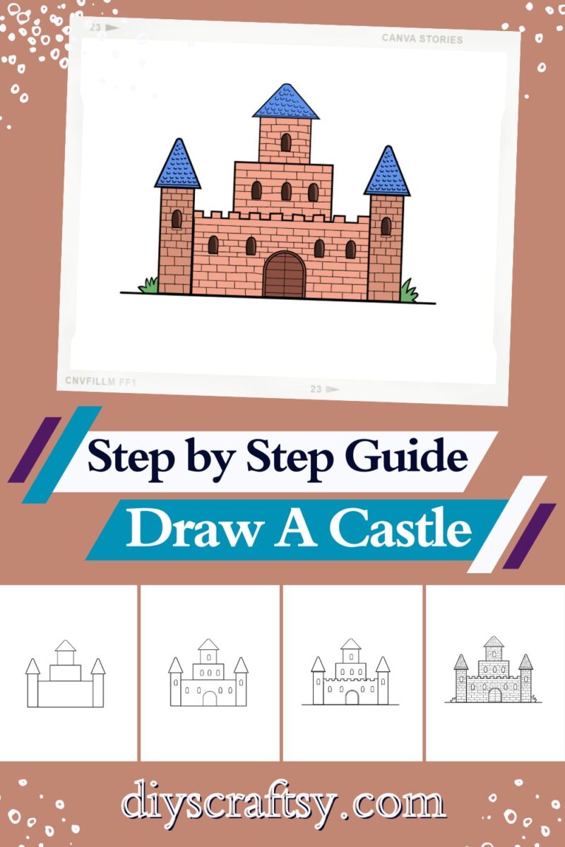 18 Castle Drawing Ideas - How To Draw Castle - DIYsCraftsy