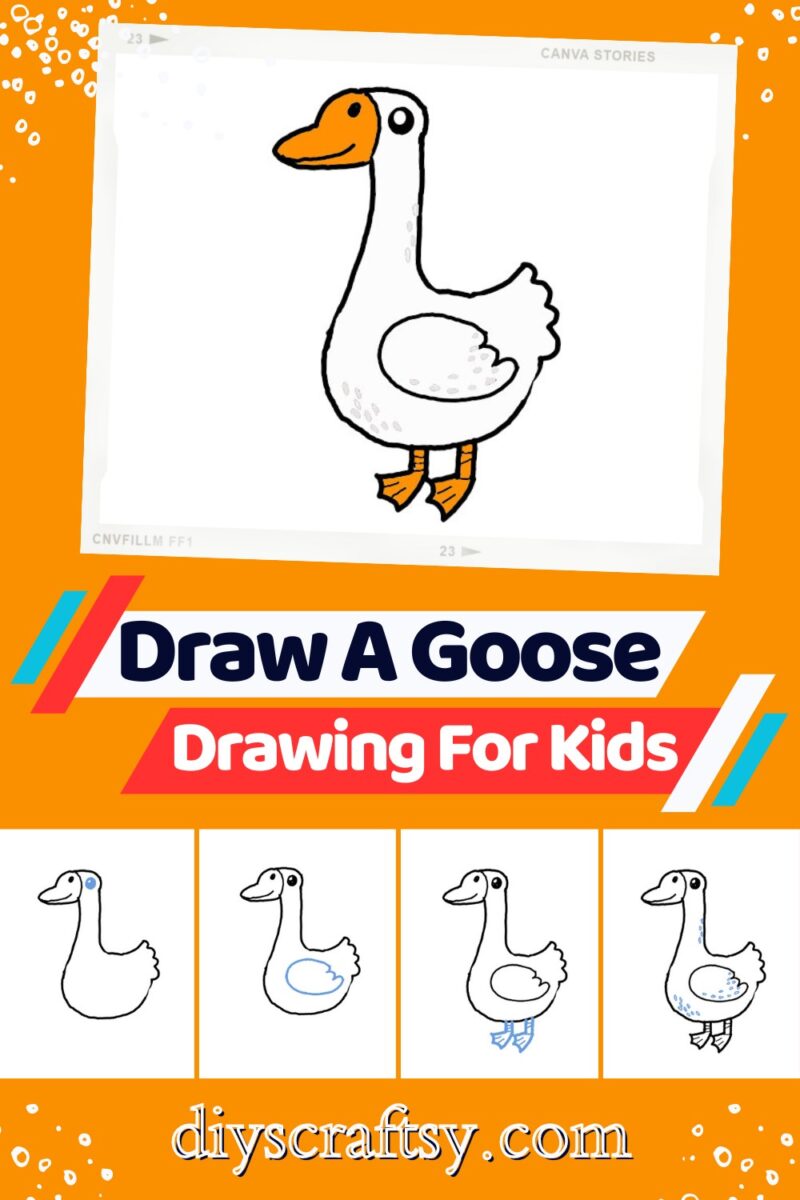 15 Goose Drawing Ideas - How To Draw Goose - DIYsCraftsy