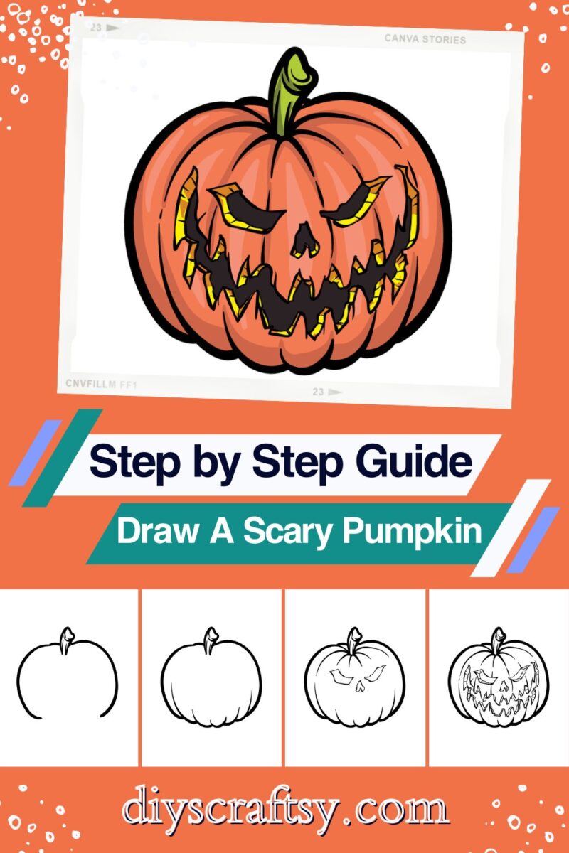 20 Pumpkin Drawing Ideas For Halloween Vibes - DIYsCraftsy