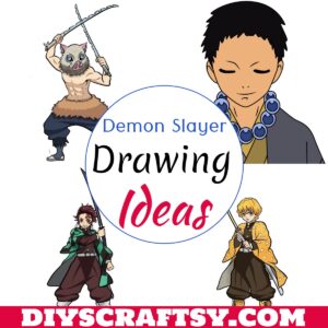 19 Demon Slayer Drawings - Step By Step Guide - DIYsCraftsy
