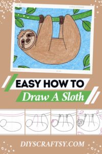 20 Sloth Drawing Ideas For Wildlife Lovers - DIYsCraftsy