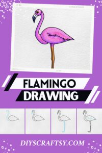21 Flamingo Drawing Ideas For Summer Activity - DIYsCraftsy
