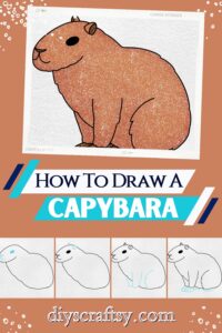 11 Capybara Drawing Ideas- Step By Step Guide - DIYsCraftsy
