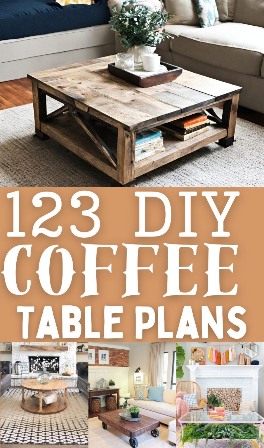 123 Budget Friendly DIY Coffee Table Plans - DIYsCraftsy