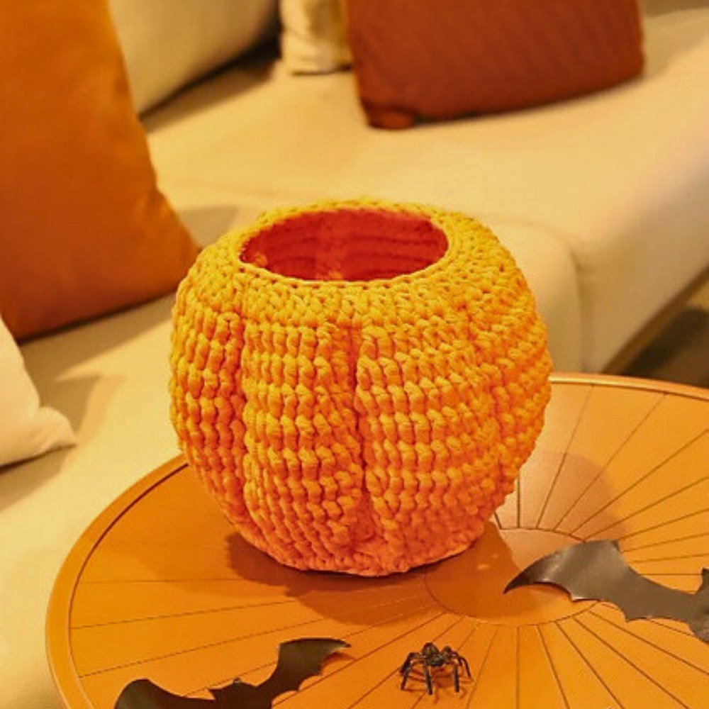 7 Crochet Pumpkin Basket Patterns For Fall Season - DIYsCraftsy