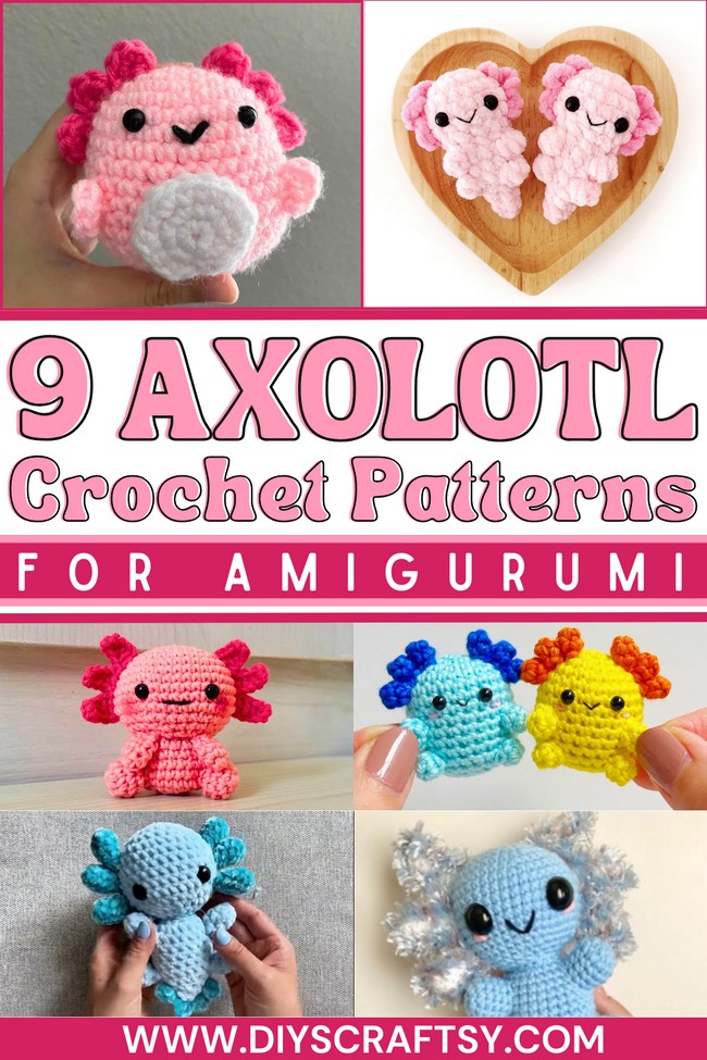 9 Free Crochet Axolotl Patterns for Amigurumi - DIYsCraftsy