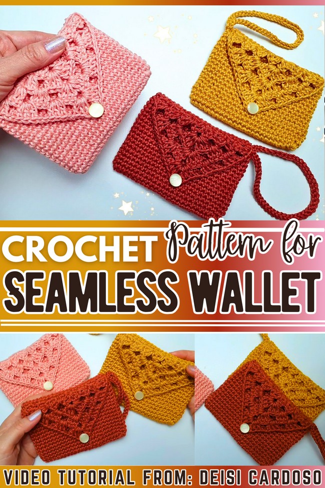 20 Free Crochet Wallet Patterns For All Skill Levels - DIYsCraftsy