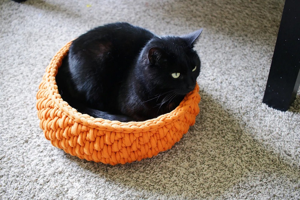 Crochet Cat Basket Patterns For Ultimate Comfort - DIYsCraftsy