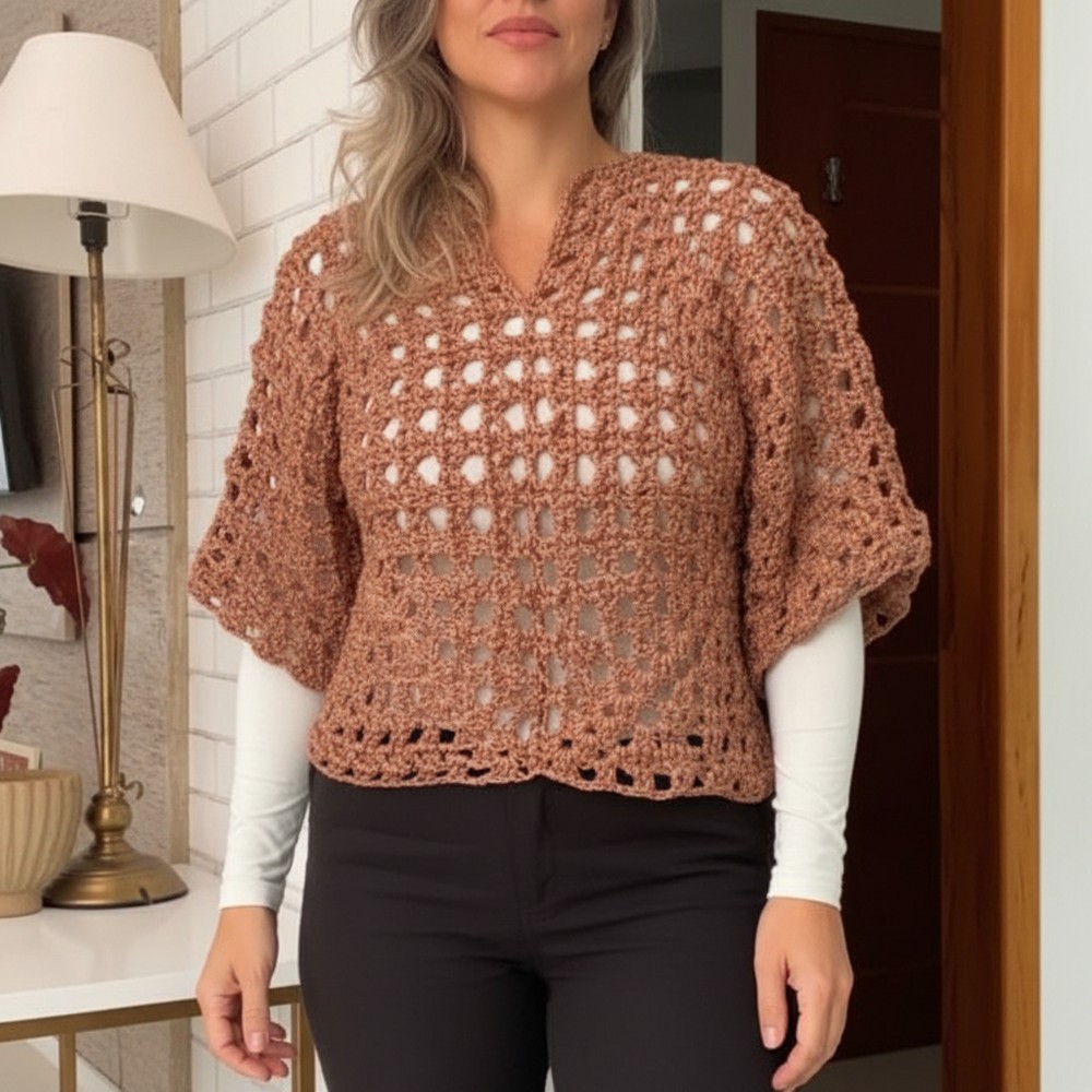 Soft Crochet Blouse Pattern To Keep You Stylish & Cozy - DIYsCraftsy