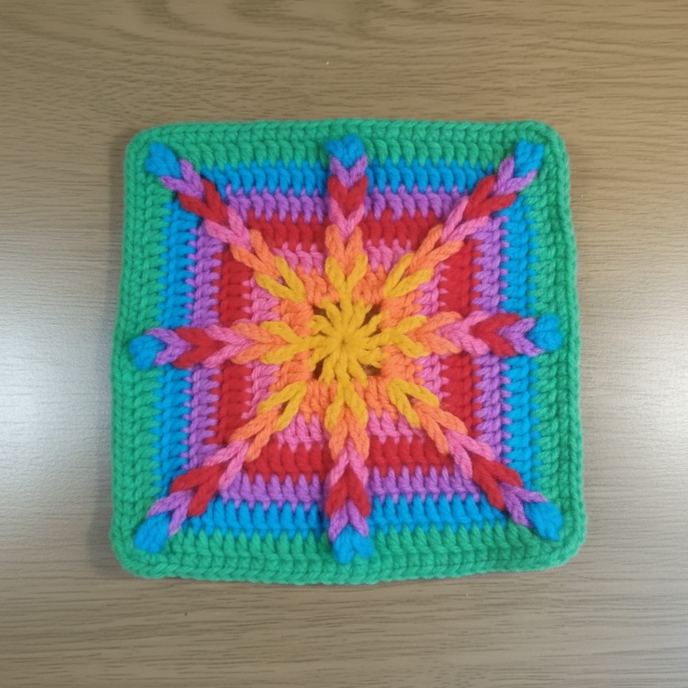 FREE Crochet Jacob’s Ladder Granny Square For Modern Patchwork ...