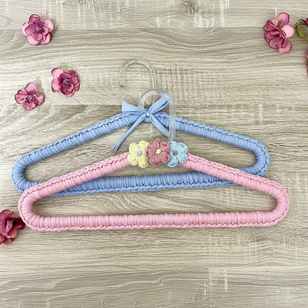 Elegant Crochet Covered Hanger Pattern To Beautify Your Closet ...