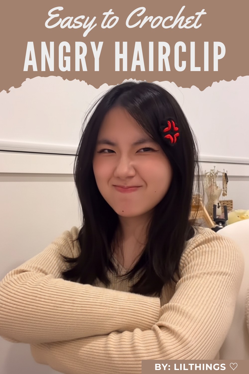 Playful Crochet Angry Hairclip Pattern To Use On Any Hair Type ...