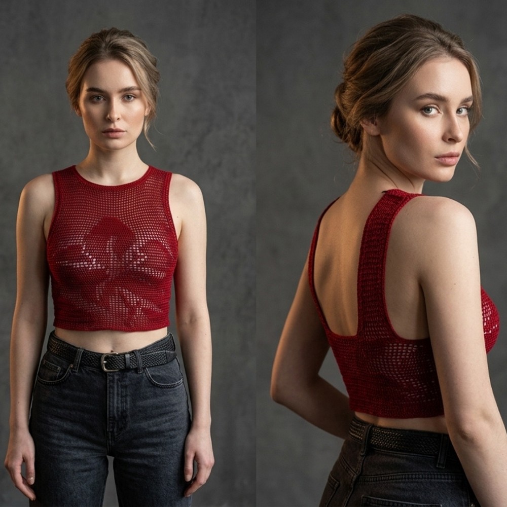 Crochet Scoop Back Tank Top with Modern Look – Free & Customizable ...
